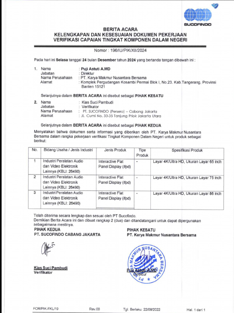 Berita Acara KMNB | PDF