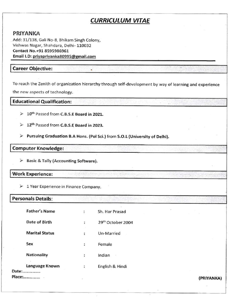 Priyanka Resume | PDF