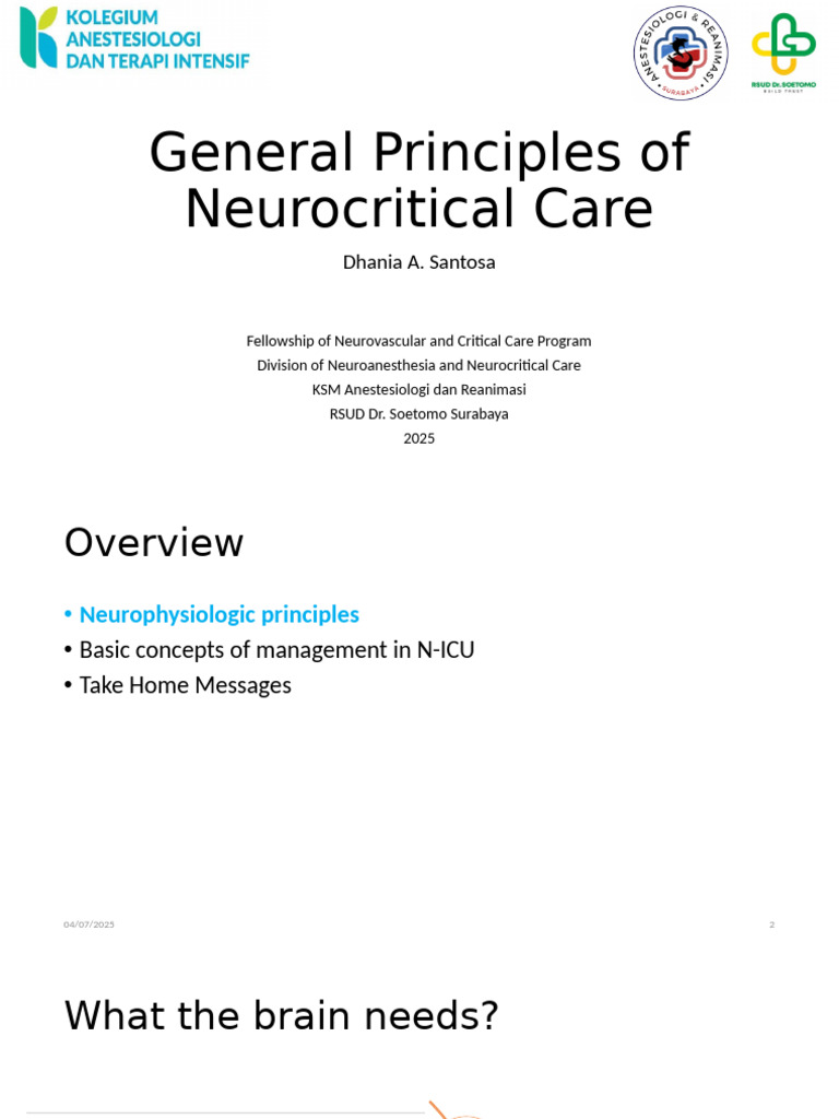 Kuliah I Basic NCC Basic NeuroICU | PDF | Diseases And Disorders ...