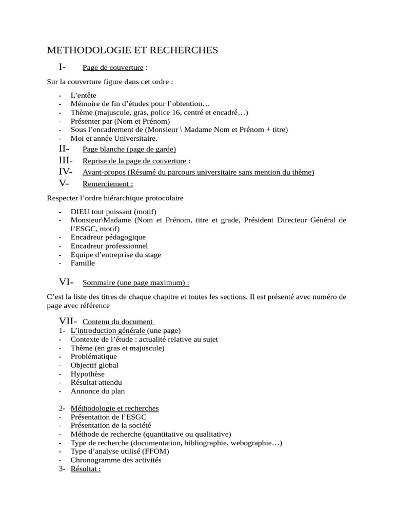 Cours de méthodologie de recherche | PDF