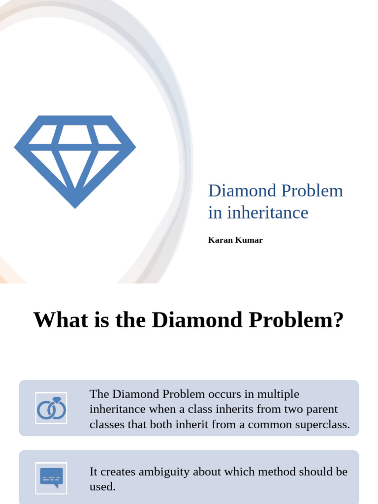 Diamond Problem Presentation | PDF