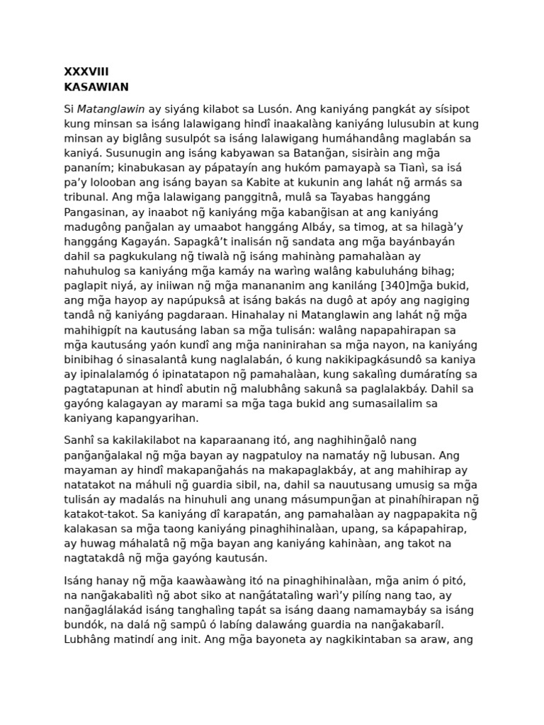 Kabanata 38 - Ang Kasawian | PDF