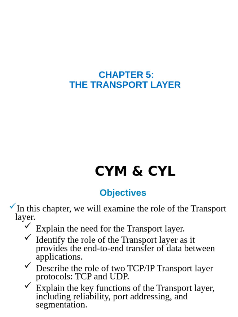 Chapter 5 - Transport Layer | PDF | Port (Computer Networking ...