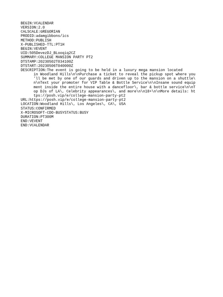Calendar - Ics 4 | PDF