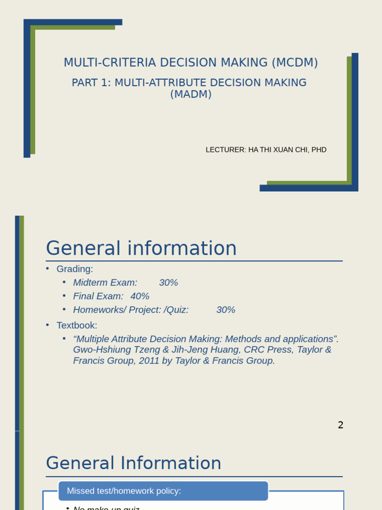 C1-Introduction to MCDM | PDF | Applied Mathematics | Analysis