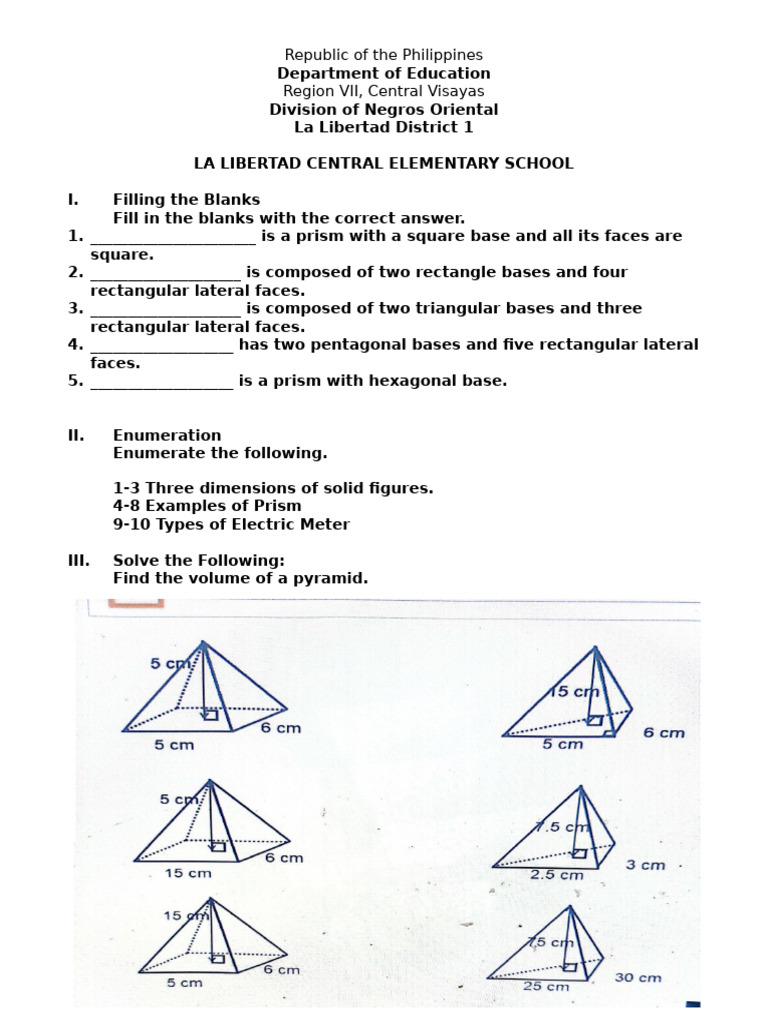 4th Quarter Test in Math | PDF