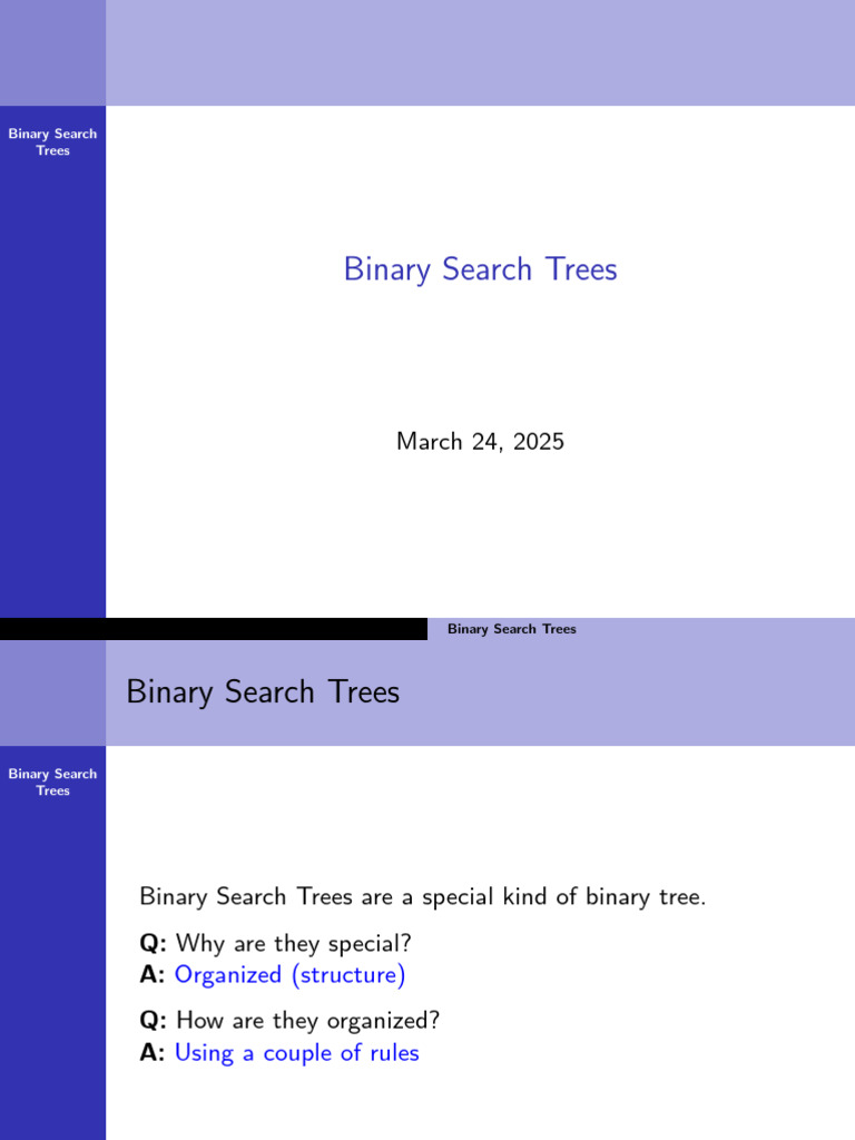 BinarySearchTrees by Wilder | PDF | Computer Programming | Algorithms And Data Structures