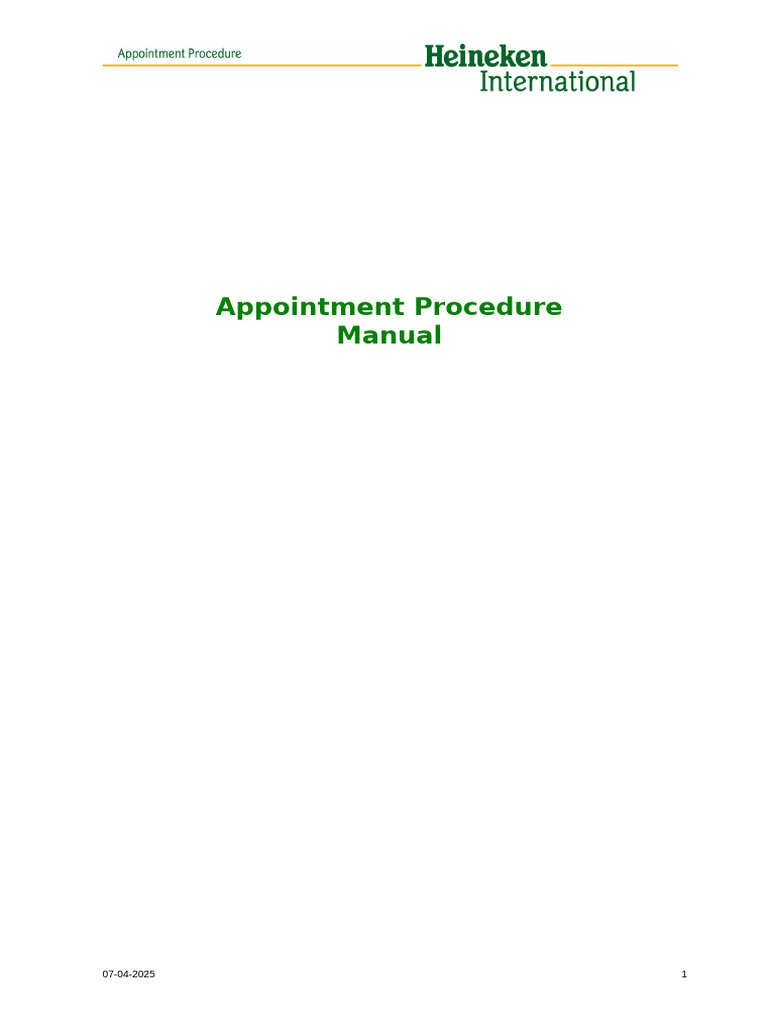 Manual Appointment Procedure | PDF | Recruitment | Human Resource ...