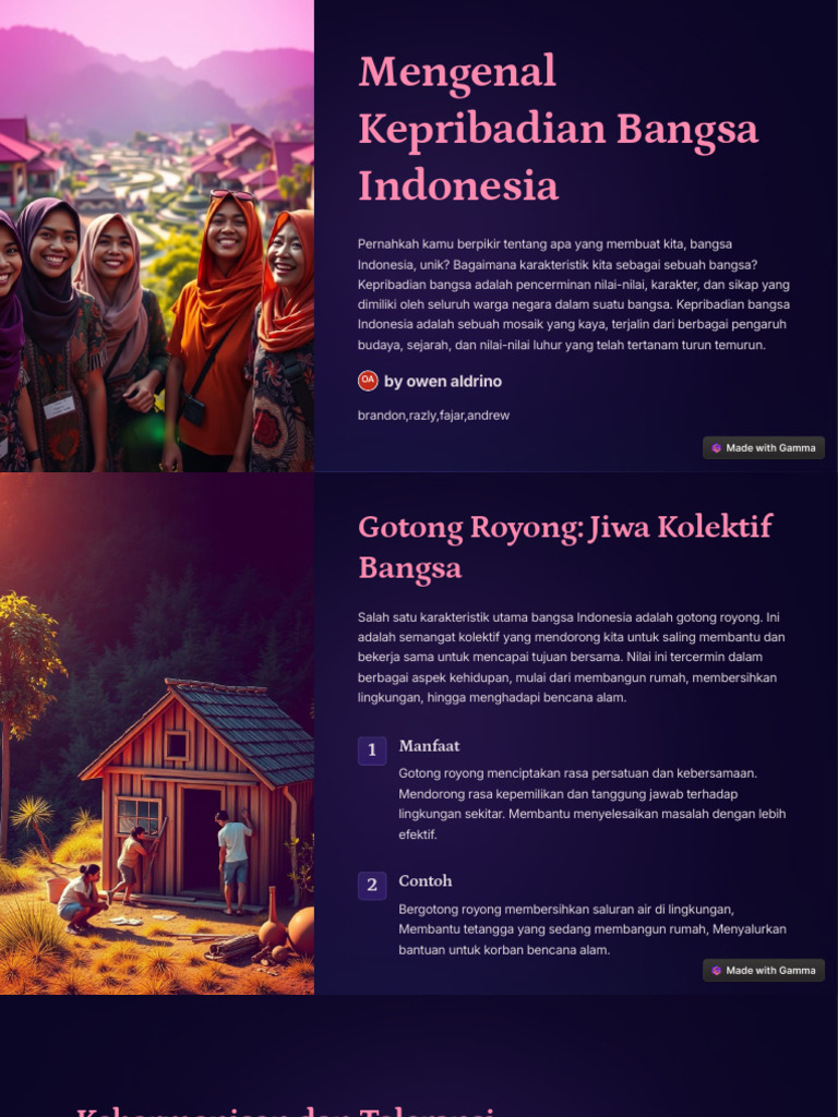 Karakteristik Kepribadian Bangsa Indonesia | PDF