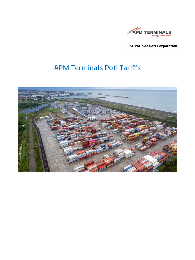 APM Terminals Poti Tariffs 2025 Guide | PDF | Cargo | Tonnage