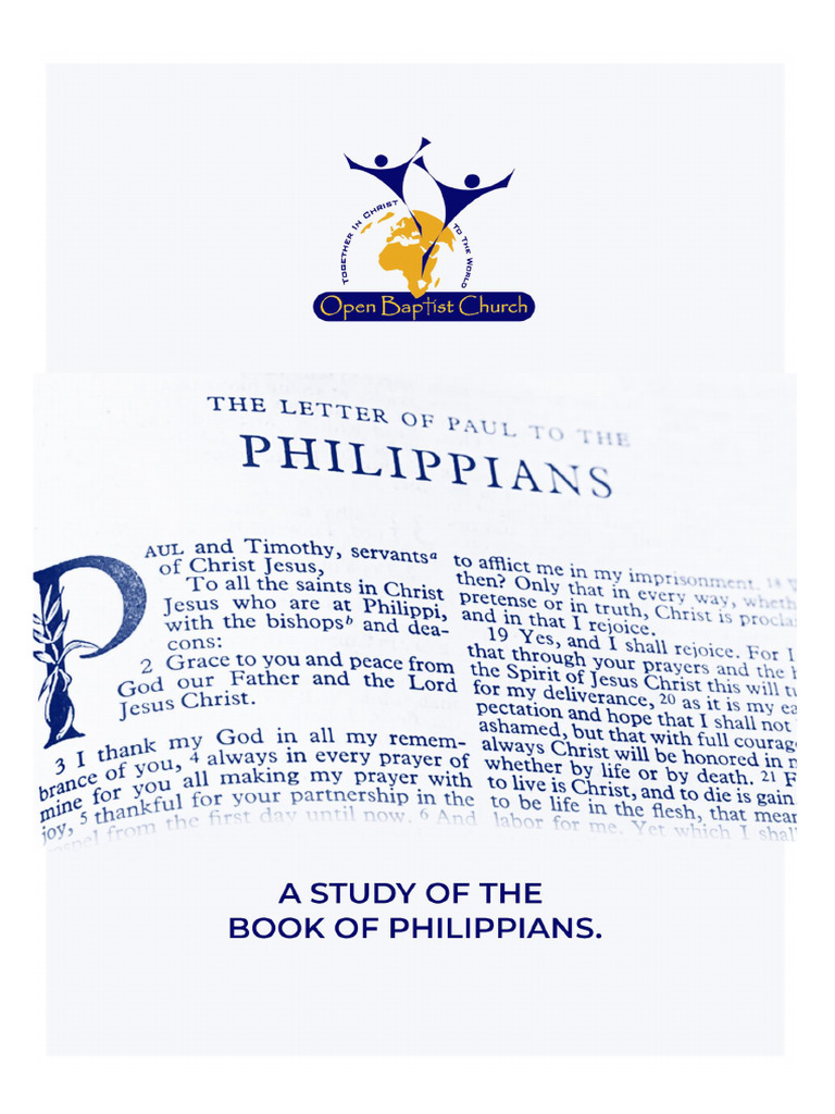 Philippians Introduction Bible Study 1 | PDF | Paul The Apostle | Jesus
