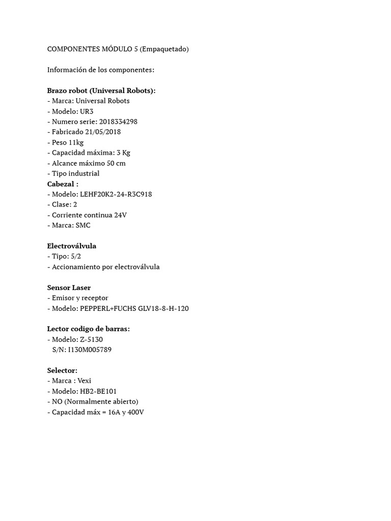 Componentes Módulo 5 Empaquetado Pdf