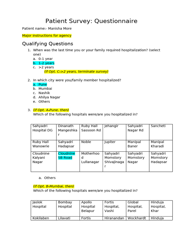 Cloudnine Kalyani Nagar Experience | PDF | Hypertension | Physical Examination