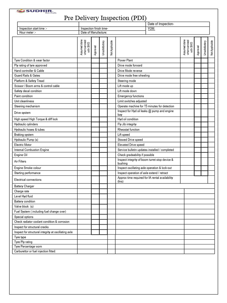 Pdi Report Awp | PDF | Elevator | Engines