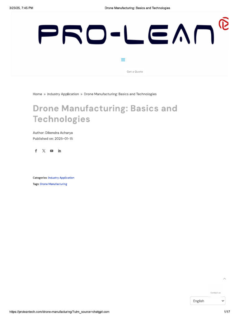 Drone-Manufacturing-Basics and | PDF