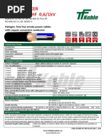 Dekoron Cable Product Specification Sheet | PDF | Wire | Electric Power