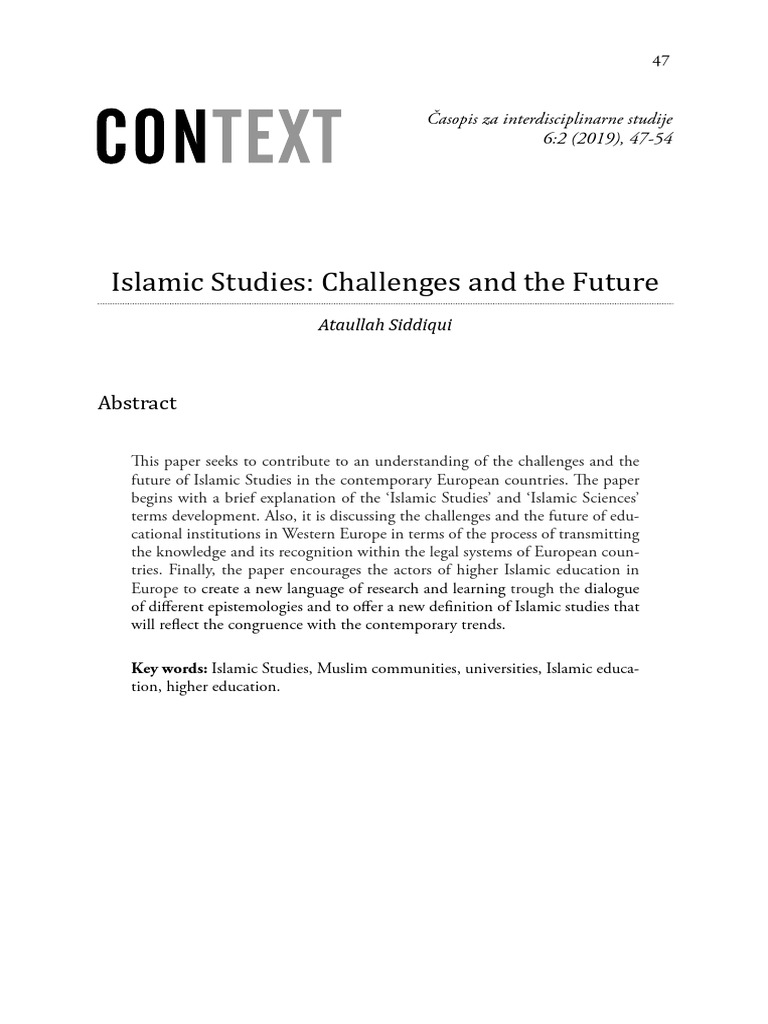 Future of Islamic Studies in Europe | PDF | Imam | Abrahamic Religions