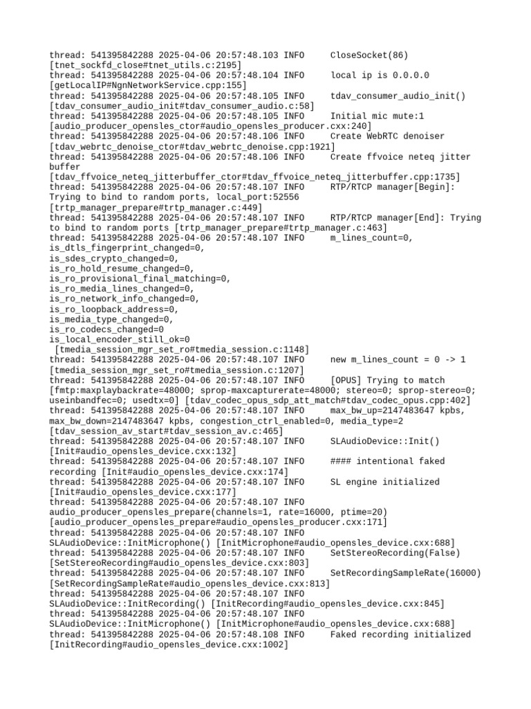ffrtc_log | PDF | Data Transmission | Internet Protocols