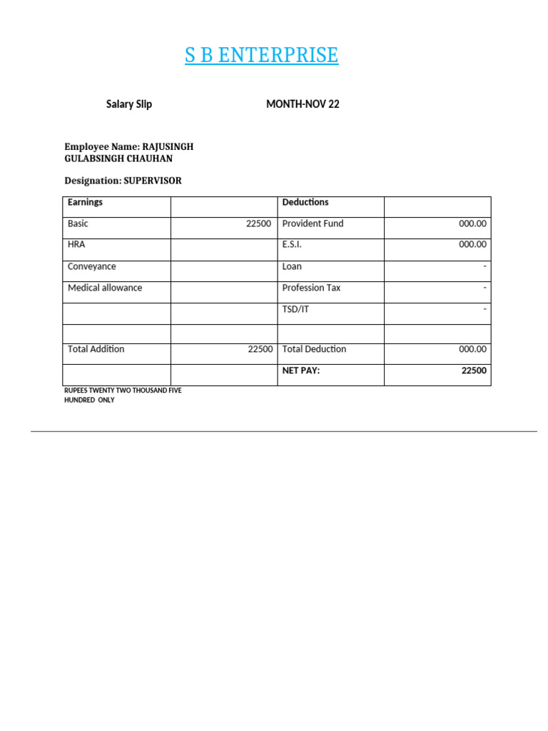 Pay Slip Nov | PDF