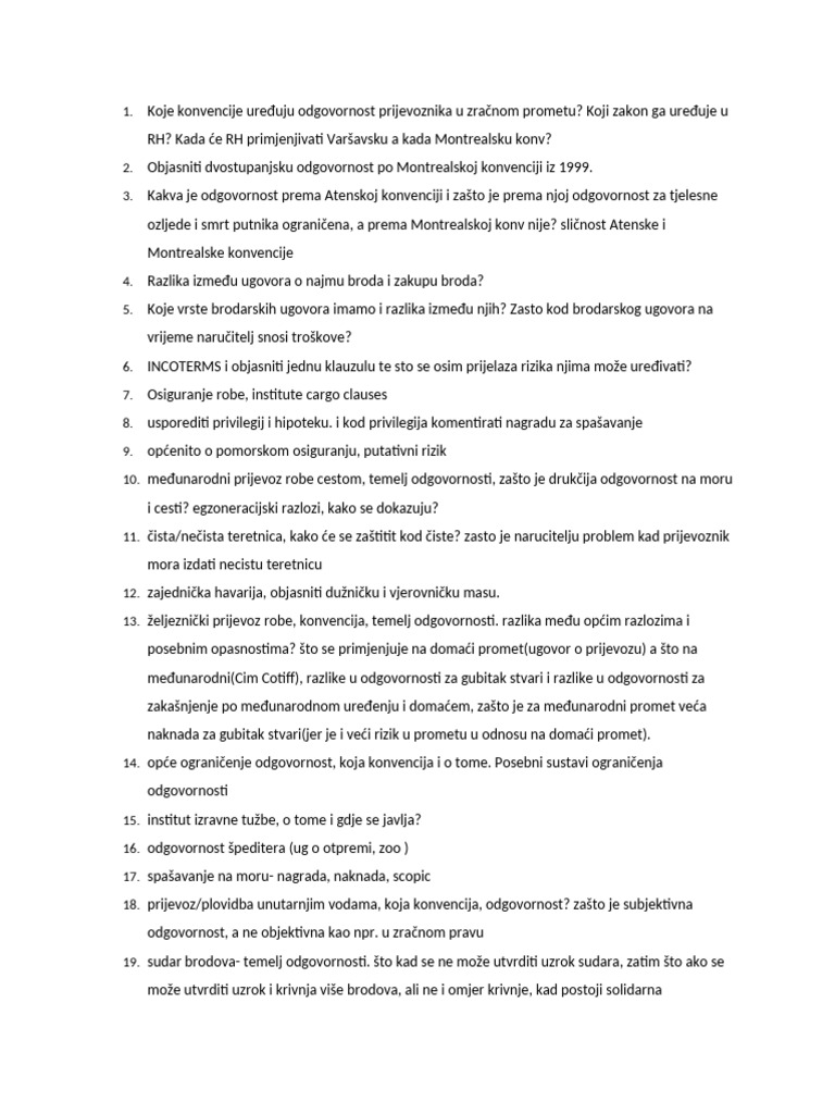 Pitanja Pop Usmeni | PDF