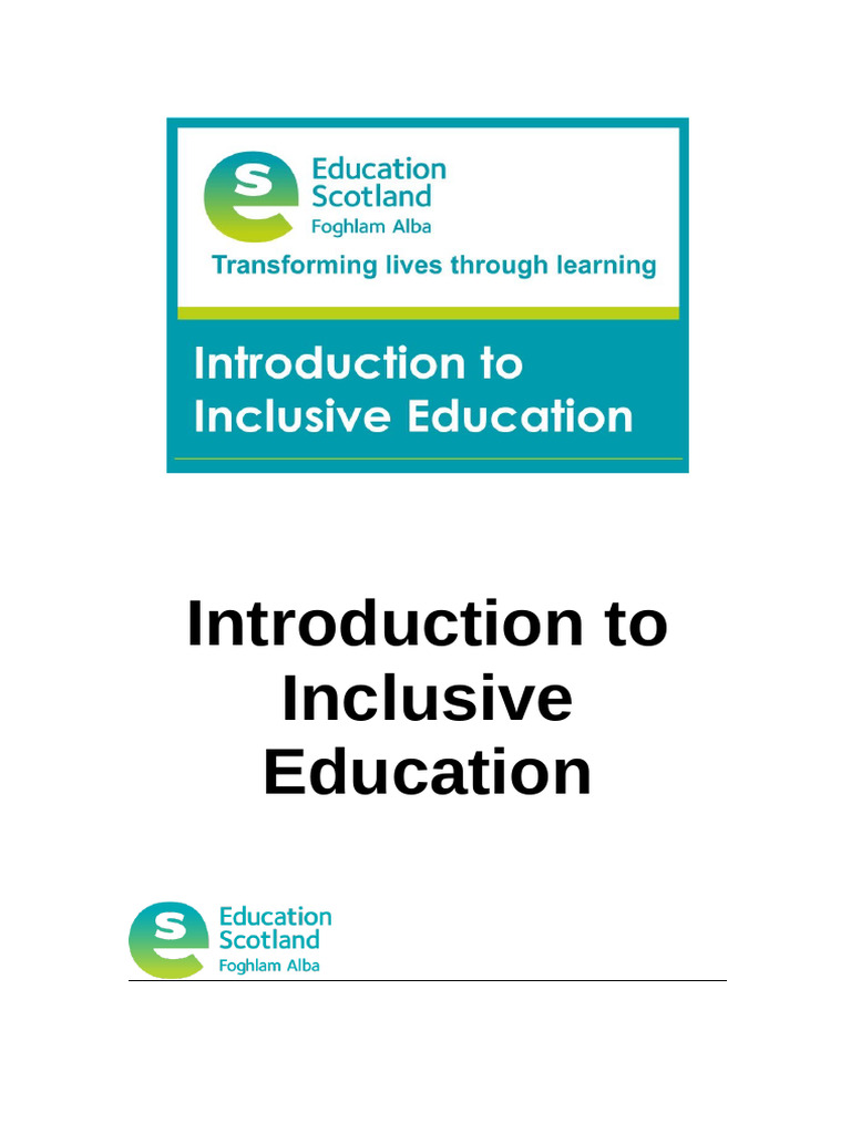 An Introduction to Inclusive Education | PDF | Inclusion (Education ...