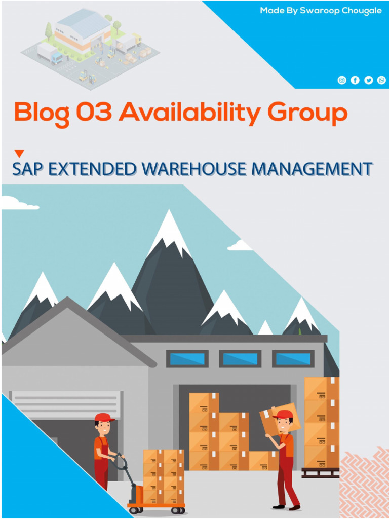 Blog 03. Availability Group in SAP EWM | PDF