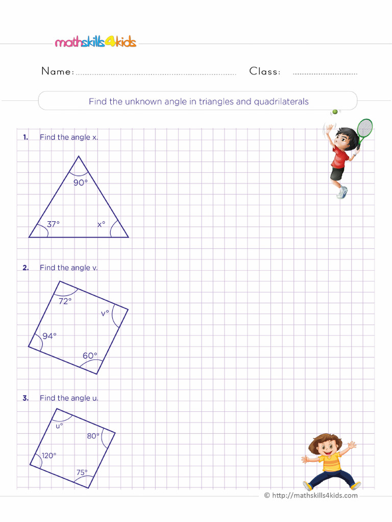 09.find The Unknown Angle in Triangles and Quardrilaterals Hyjze | PDF