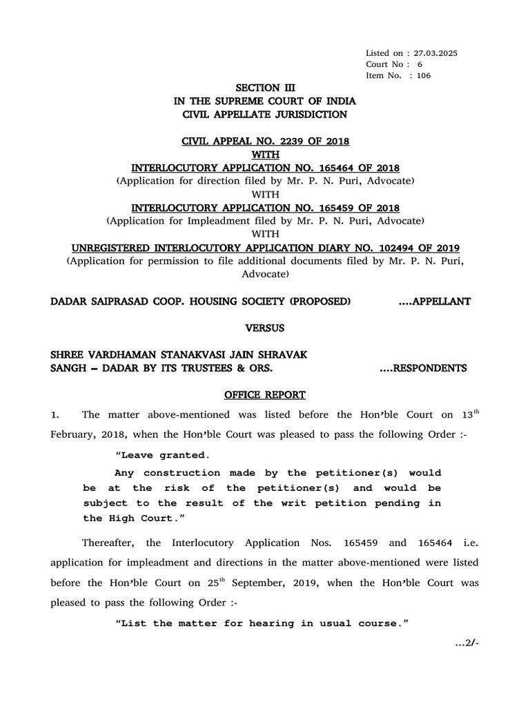 Supreme Court Civil Appeal Update | PDF | Interlocutory Appeal | Appeal