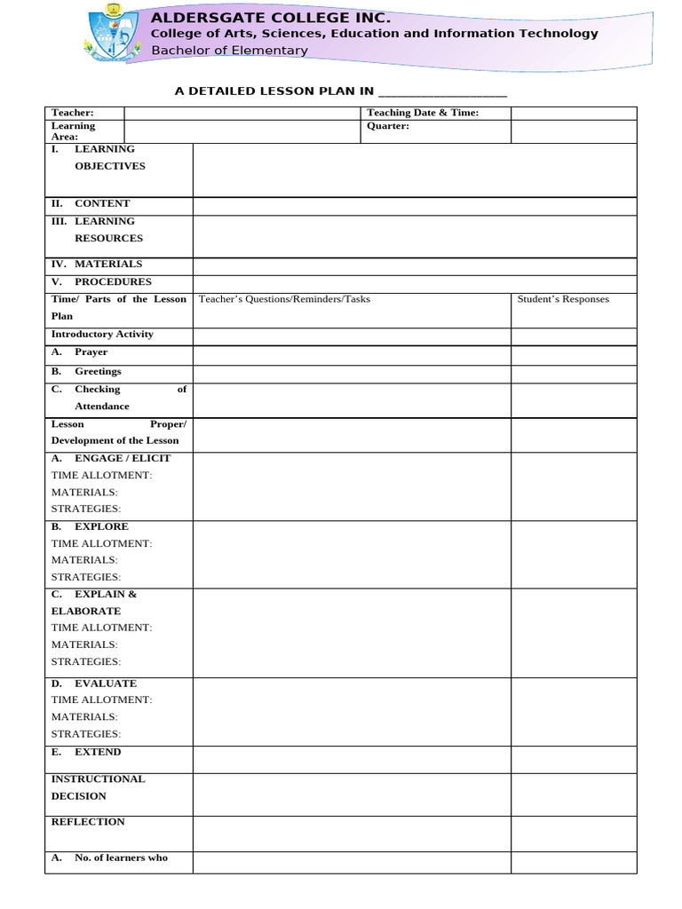 5-E-LESSON-PLAN-TEMPLATE | PDF