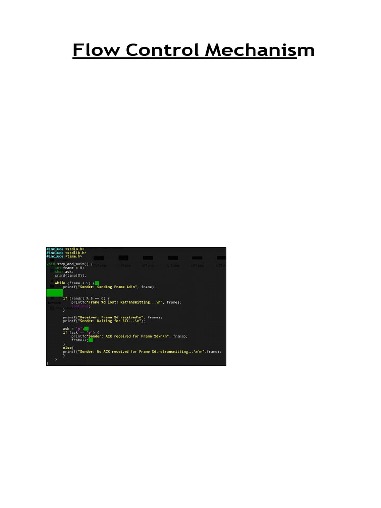 Flow Control Mechanism | PDF