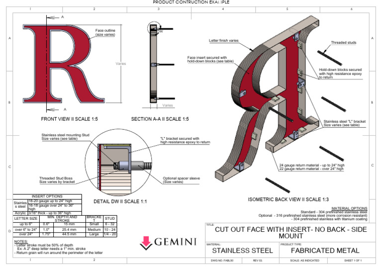 Cut Out Face With Insert No Back Side - 3 - 25 - 22 | PDF | Sheet Metal ...