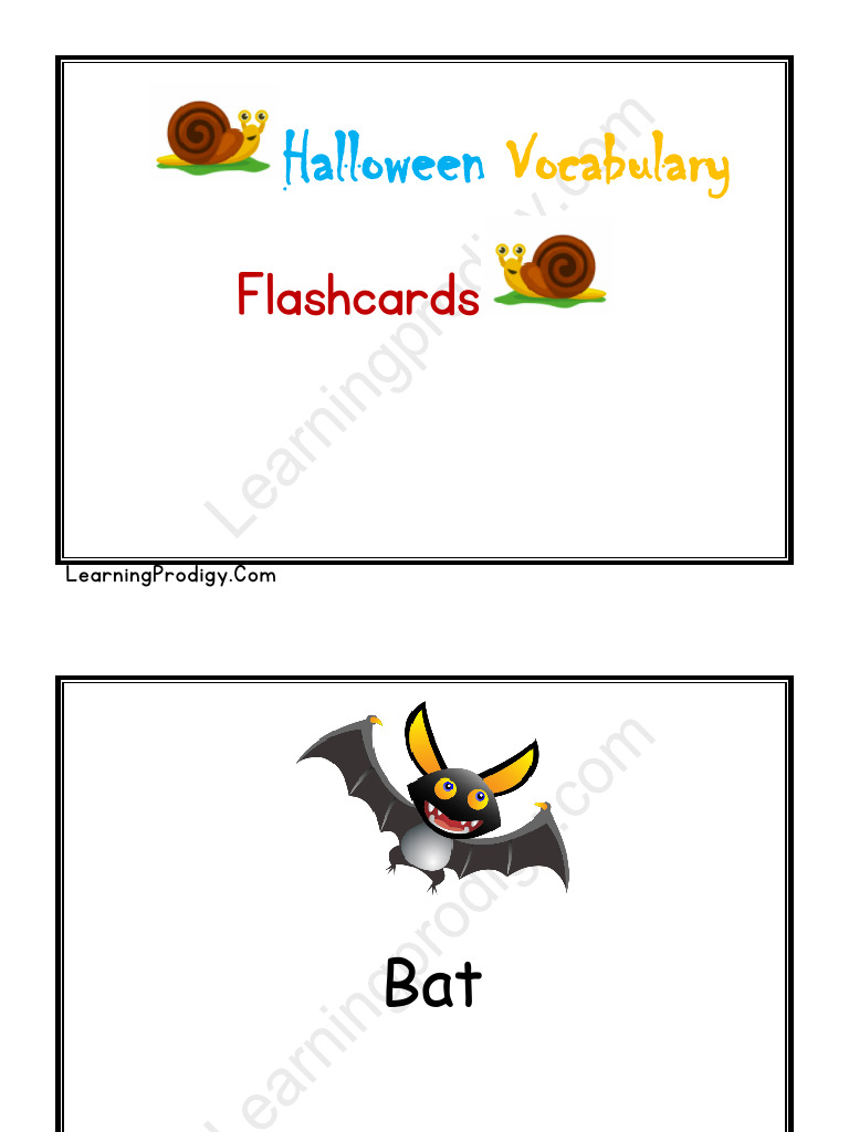 Halloween Flashcards | PDF