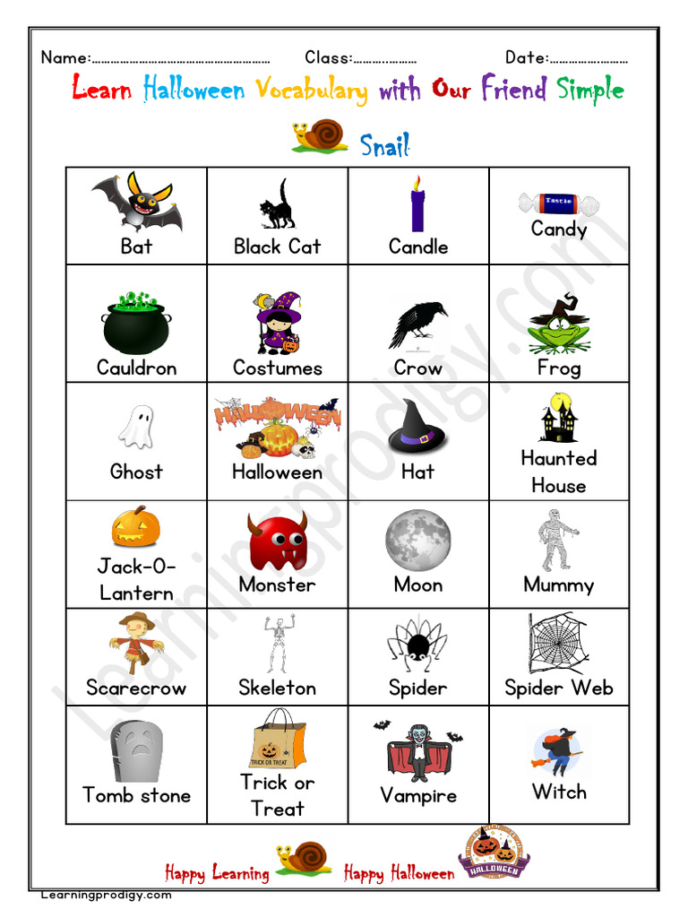 Halloween Theme Chart | PDF