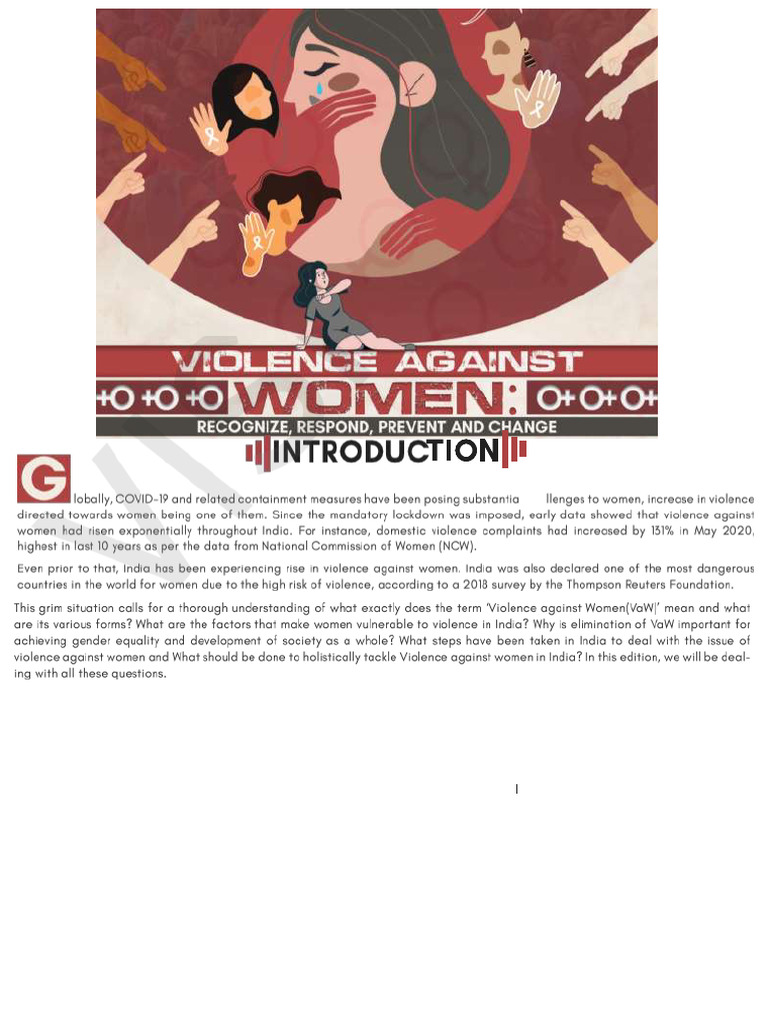 Violence Against Women Recognize Respond Prevent and Change | PDF
