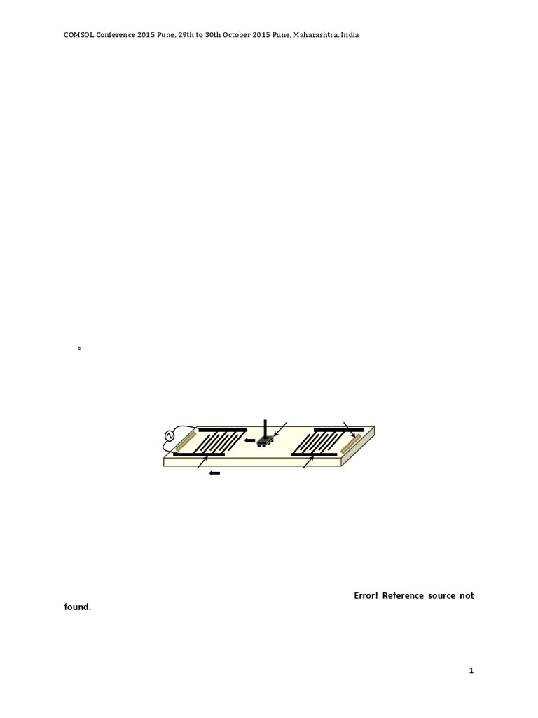 2015 - COMSOL - Modelling and Finite Element Simulation of A SAW | PDF | Piezoelectricity ...