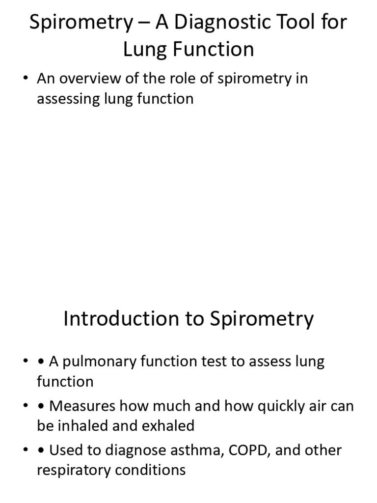 Spirometry: Key Insights and Interpretation | PDF