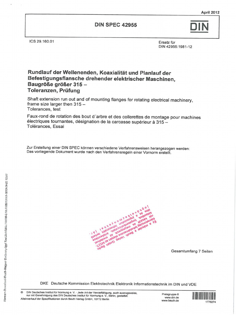 Din Spec 42955 - 2012 | PDF