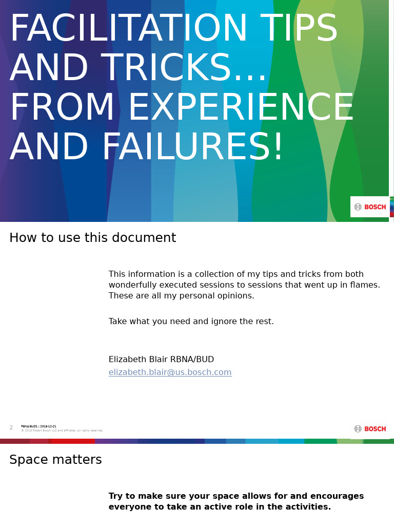 Facilitation Tips for Effective Workshops | PDF | Brainstorming | Psychology