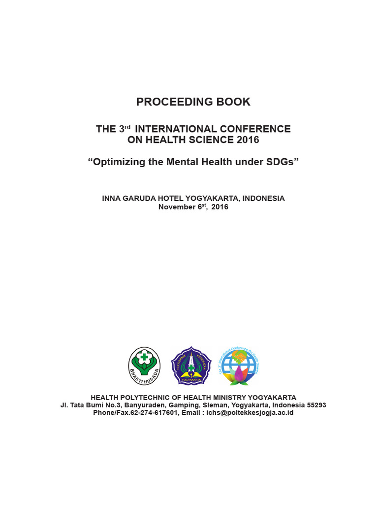 Proceeding ICHS 2016 | PDF | Mental Health | Probiotic