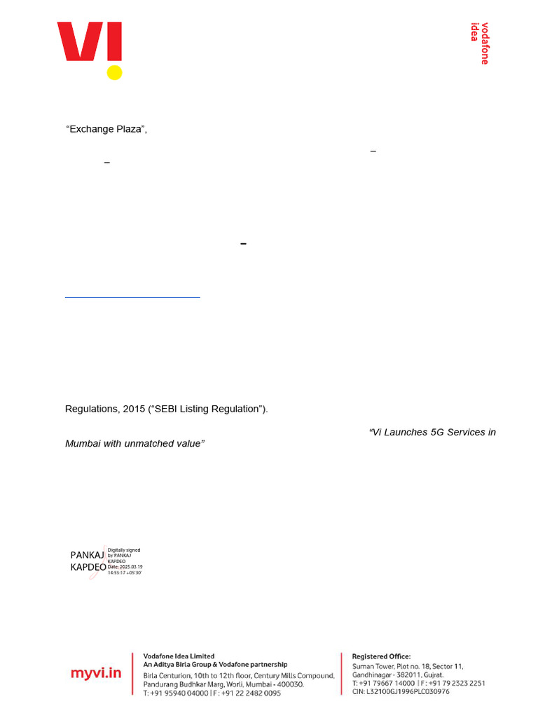 Vodafone Idea in Talks With Starlink & Other Satcom Providers: CTO | PDF