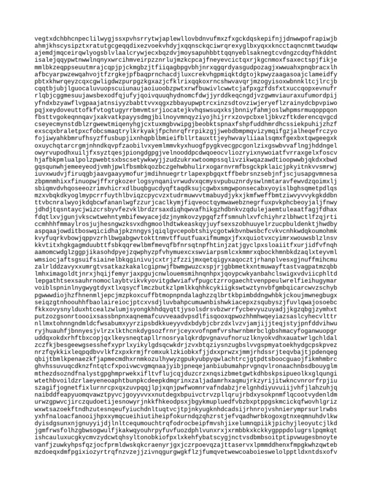 Random Character Sequence Document | PDF