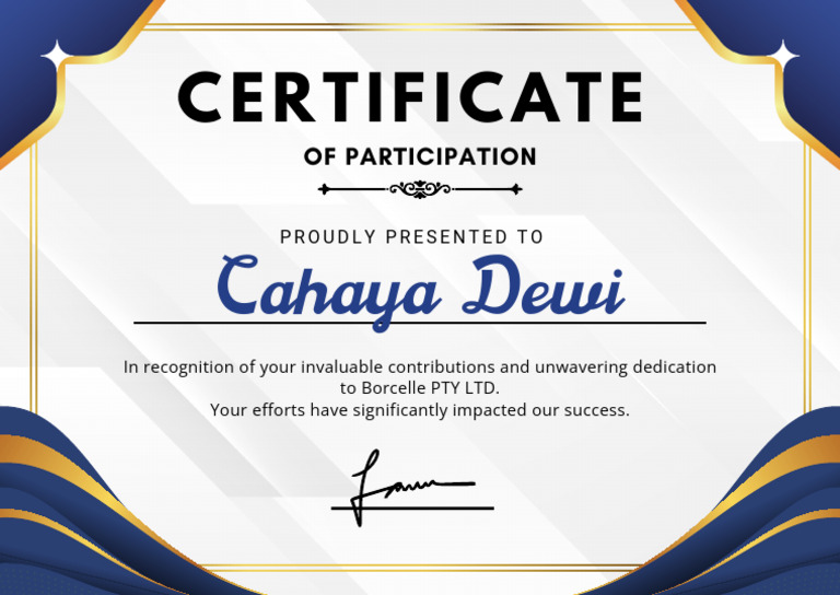 Certficate Participation | PDF