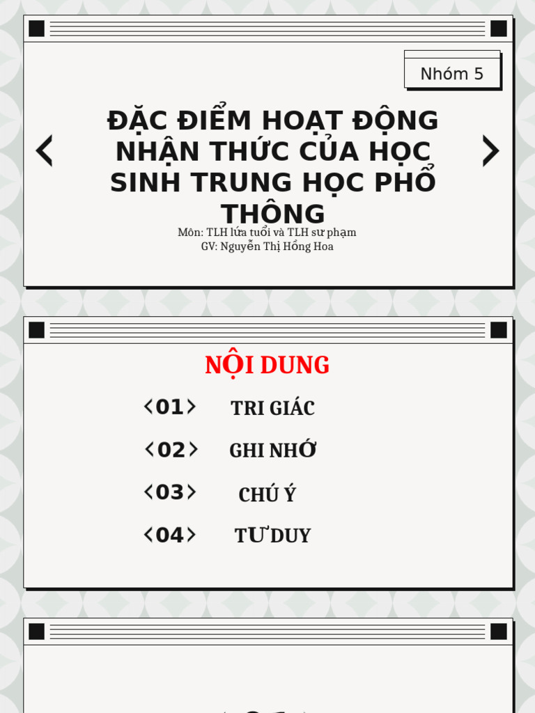 TLH đặc điểm hd nhận thức hs THPT (N5) | PDF