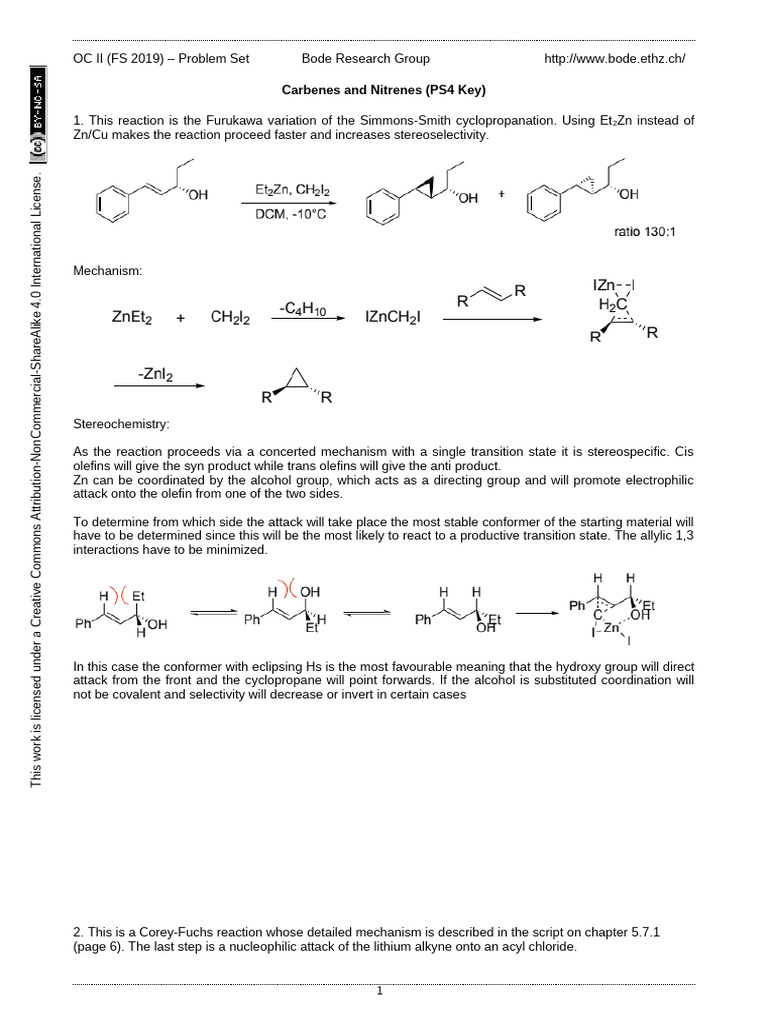 OCII PS FS2019 Carbenes Key PS4 CC | PDF | Chemical Compounds | Organic ...