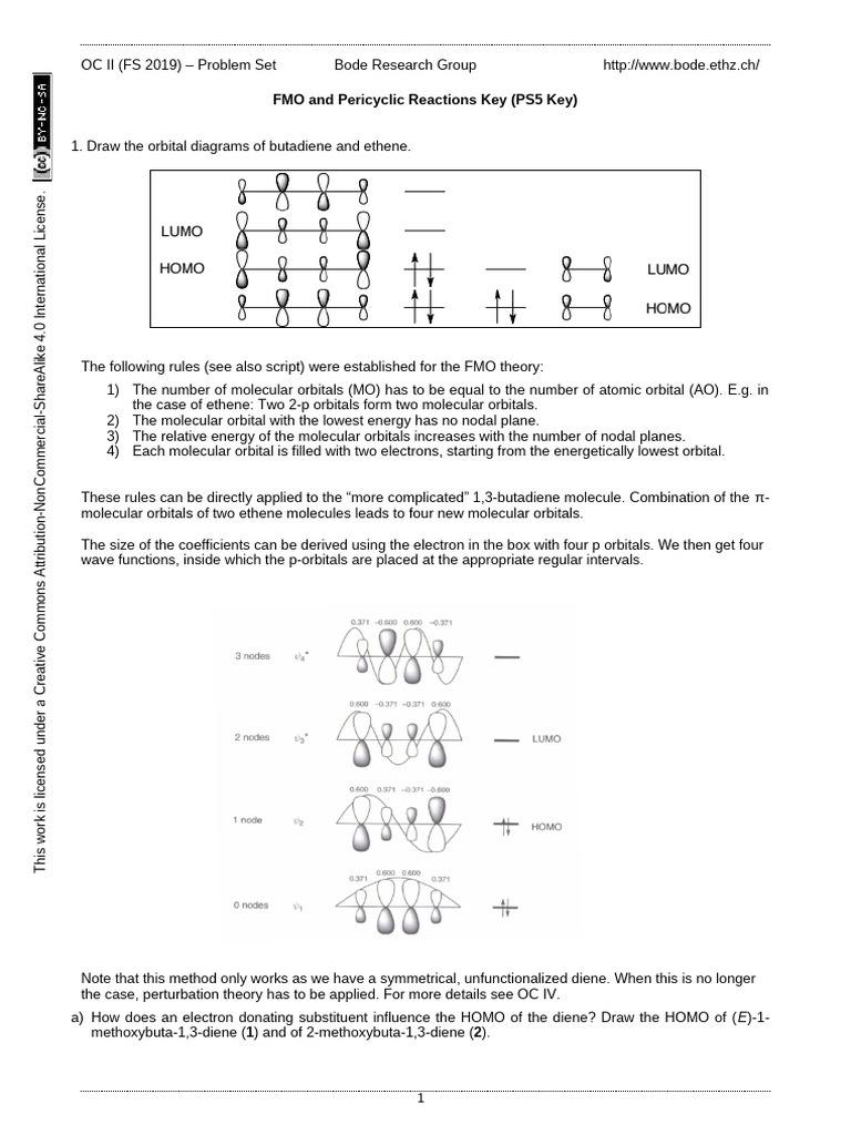 Ocii Ps Fs2019 Fmo Key Ps5 CC | PDF | Molecular Orbital | Chemistry