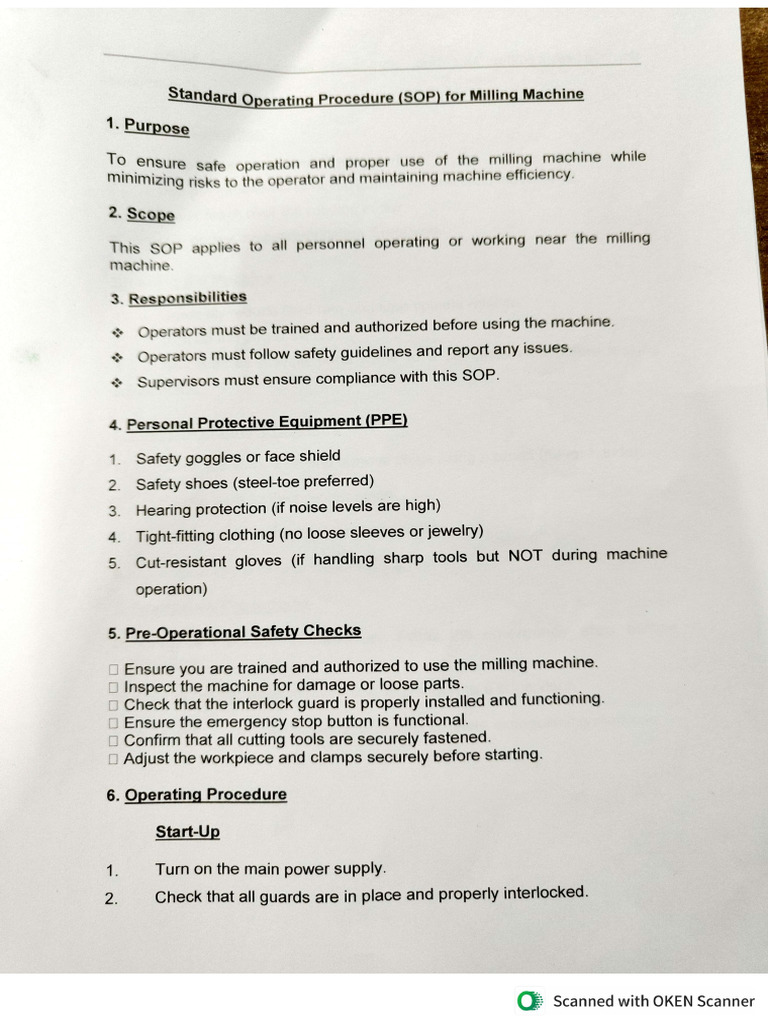 SOP Machine Guarding | PDF