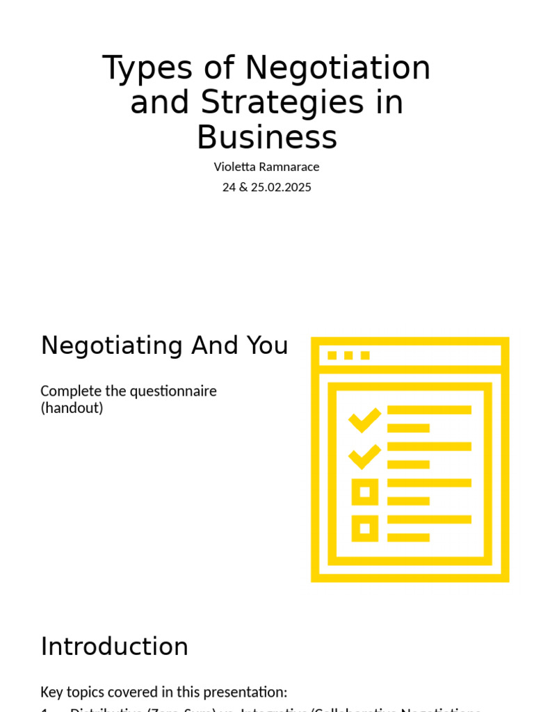 Nego Types Strategies Case Study 3 | PDF | Negotiation | Business Economics