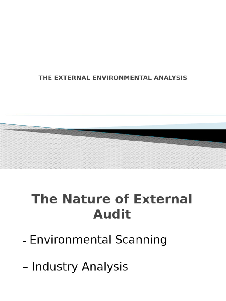 UNIT - III External Environmental Analysis | PDF | Economics | Business
