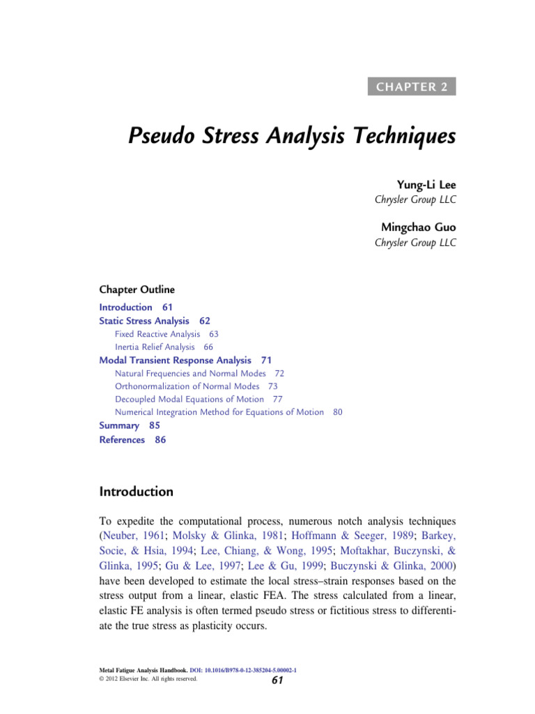 Chapter 2 - Pseudo Stress Analysis Techniq - 2012 - Metal Fatigue ...