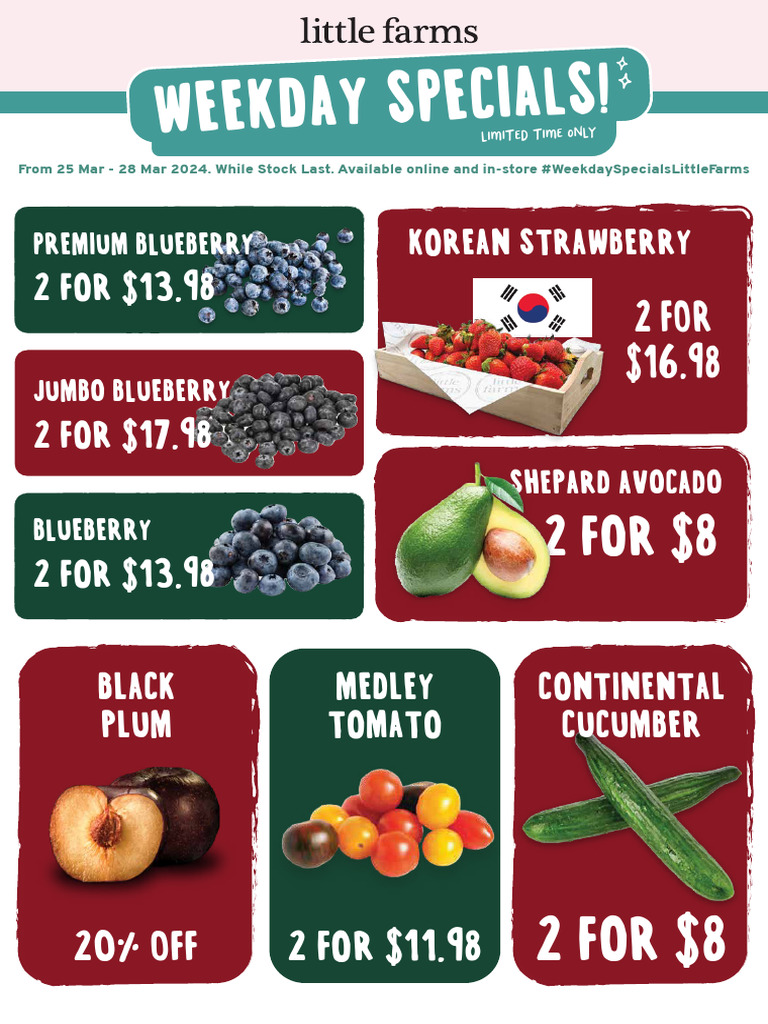 Limited Time Weekday Specials 2024 | PDF